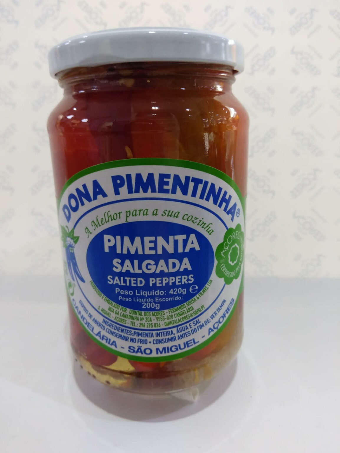 Pimenta Inteira Salgada – Quintal dos Açores – Mercearia dos Açores